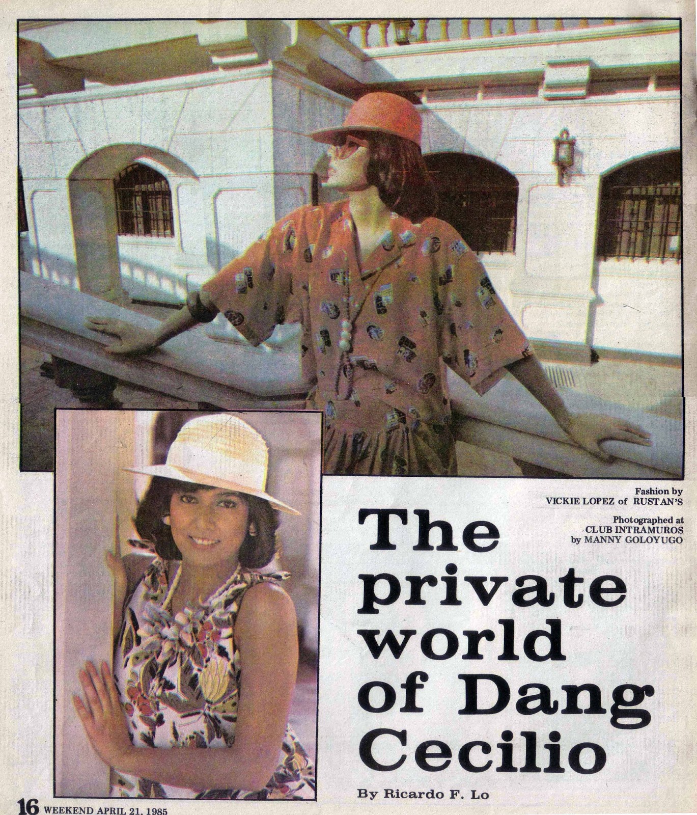 PELIKULA, ATBP.: THE PRIVATE WORLD OF DANG CECILIO (by Ricardo F. Lo ...