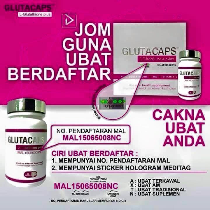 Menjual Produk Kecantikan Dan Kesihatan : GLUTACAPS L-GLUTATHIONE PLUS