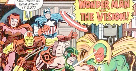 Steve Does Comics: Avengers #158. Wonder Man vs the Vision.