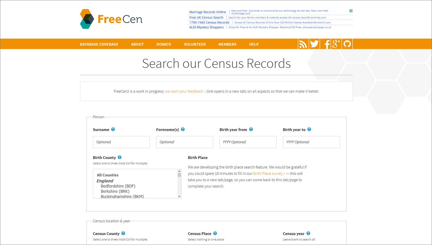 The GENES Blog: The FreeCEN website has been redeveloped