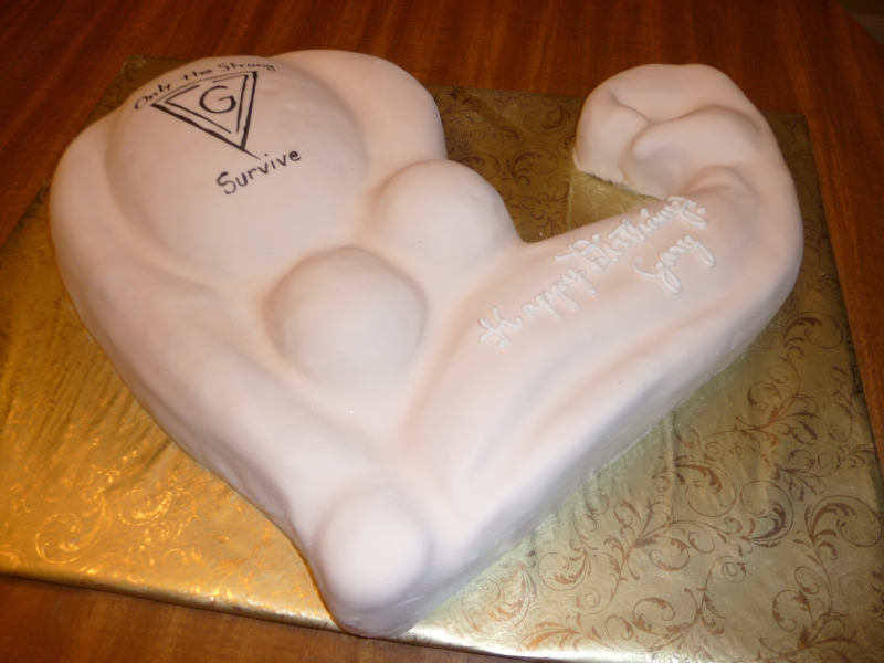 fair cake: Bodybuilder Cake