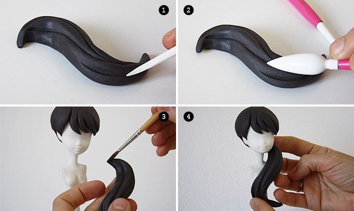 How to make fondant hair - a tutorial - Jessica Harris Cake Design