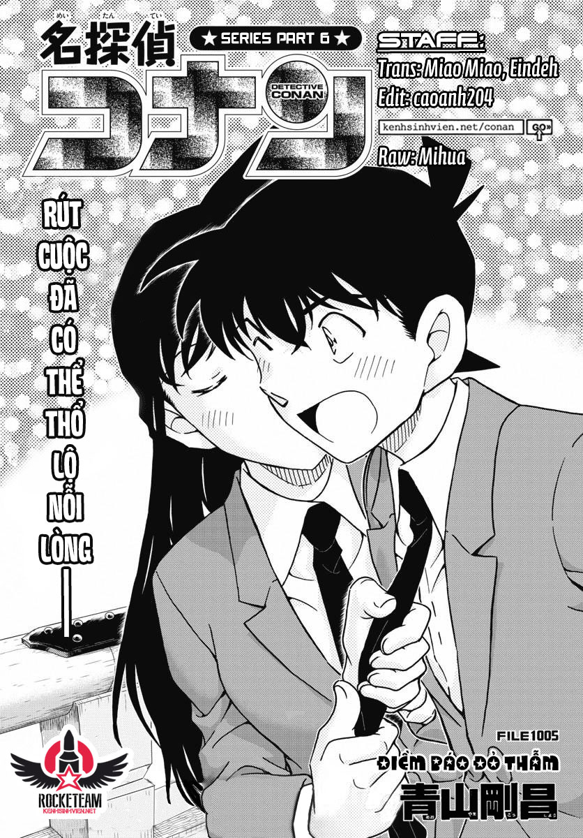Conan - Tập 95 - Chap 1005: Điềm báo đỏ thẫm - Thám tử lừng danh Conan