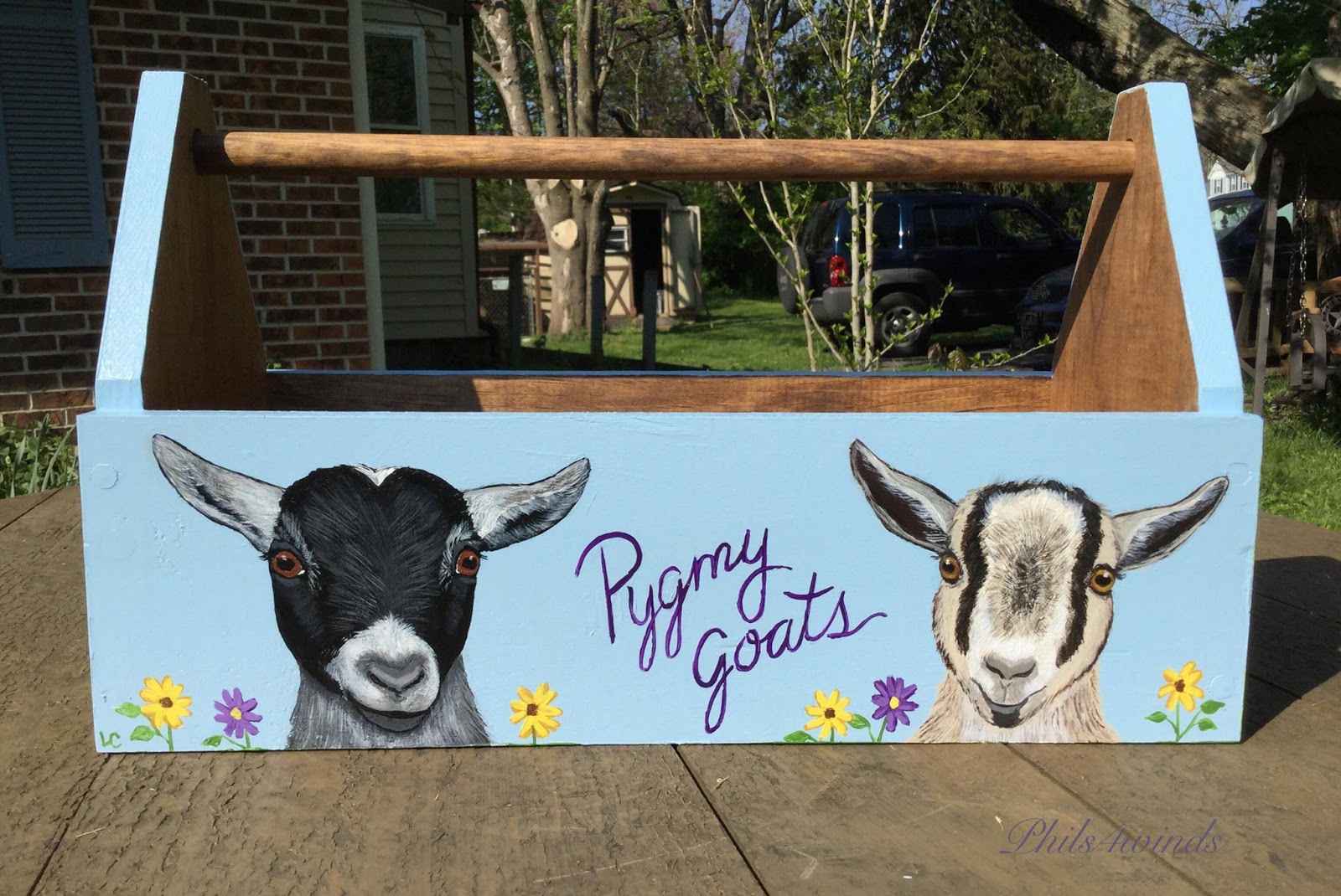 Phils4winds; paintings on Wood and Slate : Goat show caddy, livestock ...