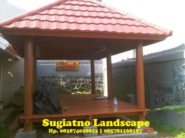 Desain Saung gazebo | Saung bambu | Saung kayu kelapa | Tukang Taman