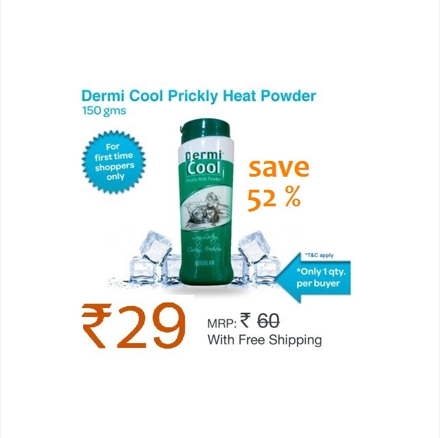 dermi cool prickly heat powder@29 ~ GET FREE STUFF IN INDIA