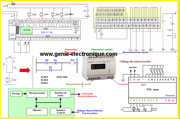 Le câblage d'un Automate Programmable Industriel - génie électronique