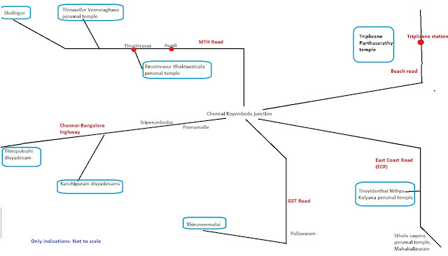 Temples of India: Route map for Tondai naatu divyadesams