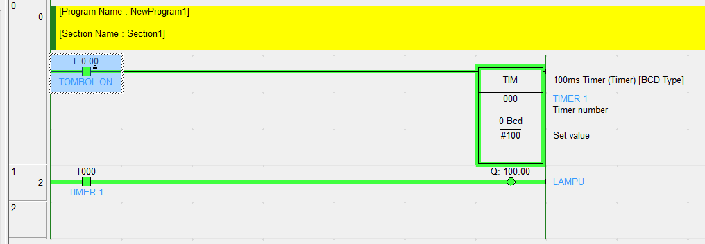 Cara Menggunakan Instruksi Timer Untuk Program di PLC Omron - Elektromizer