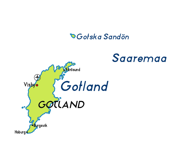 Gotland Map Province City | Map of Sweden Political Region Province City