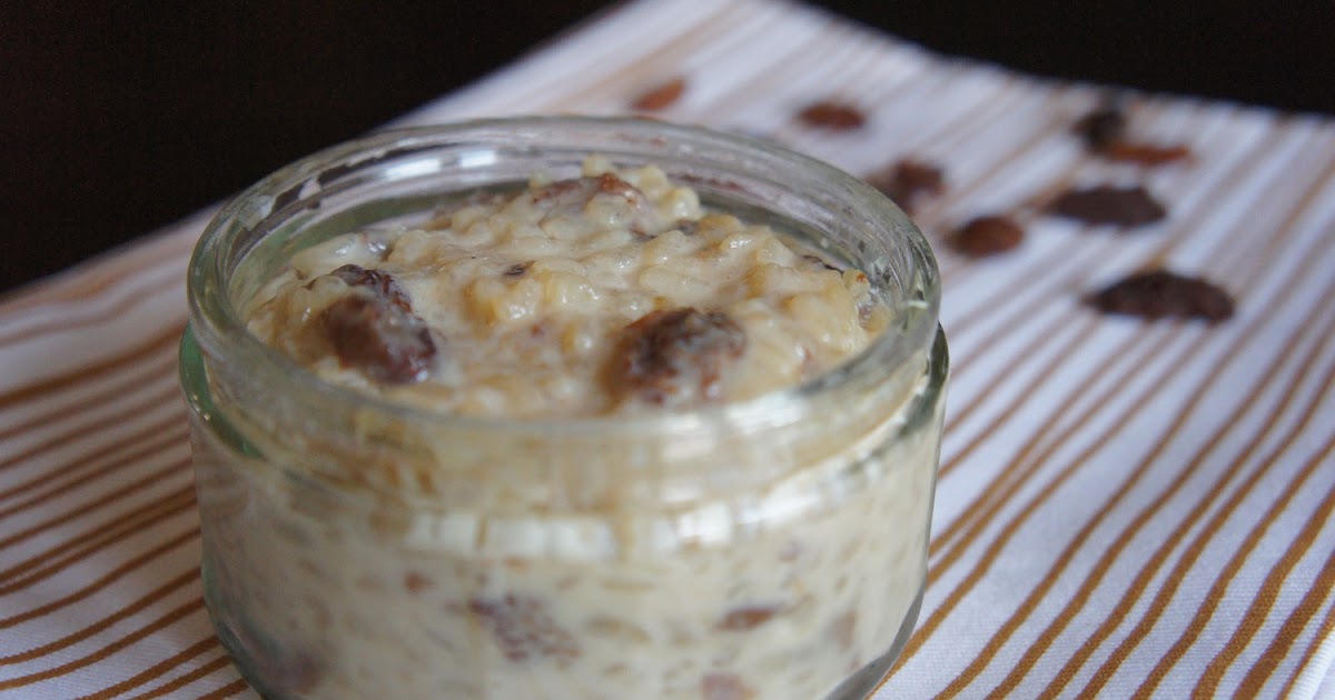 Riz au lait aux raisins secs aromatisés au rhum