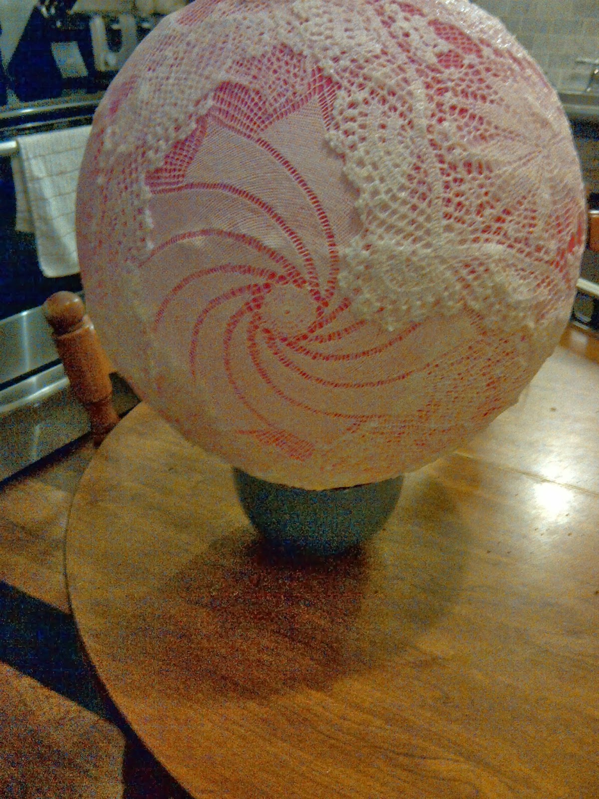 Brick Home Love: DIY Hanging Doily Lamp