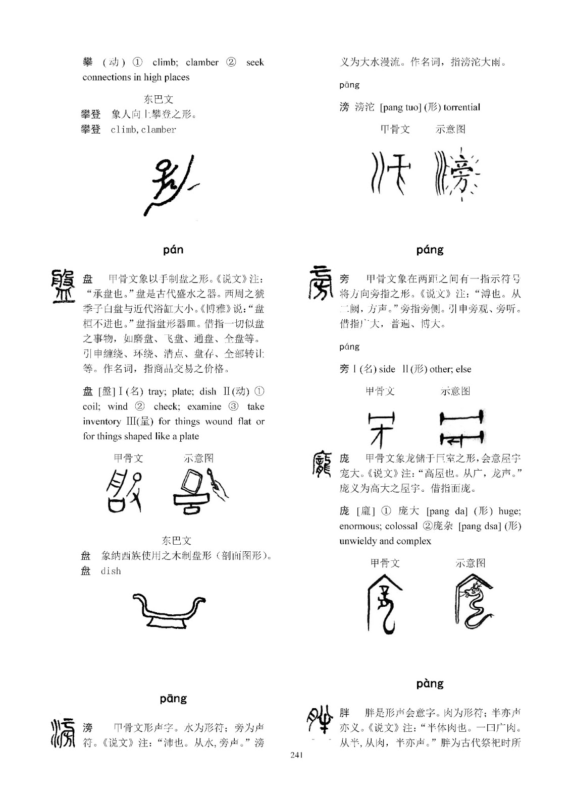 Decoding Chinese -- Jiaguwen 解码中文-甲骨文 中国乐山汪岚: 象形文字 Pictographs P