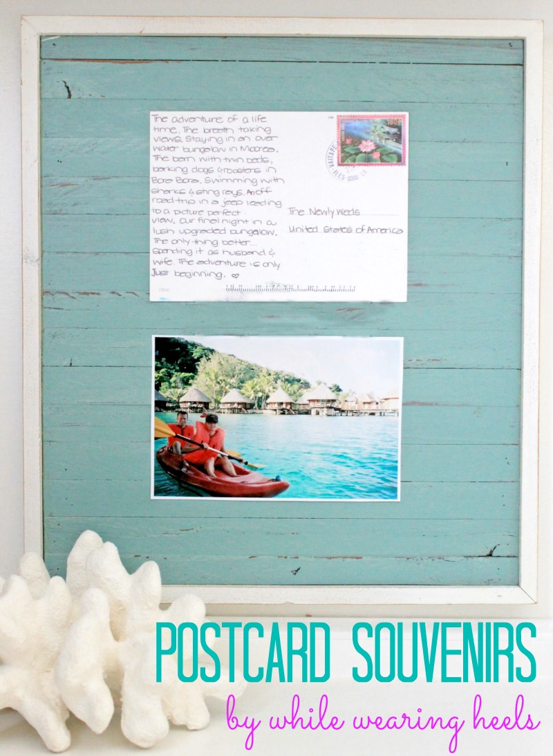 While Wearing Heels: Frame Personalized Postcard Souvenirs