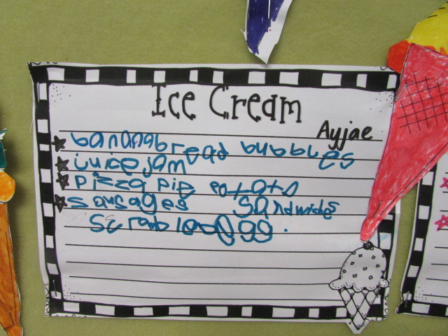 Mrs Bizzy's Class Blog: Alliteration Ice Cream Flavours