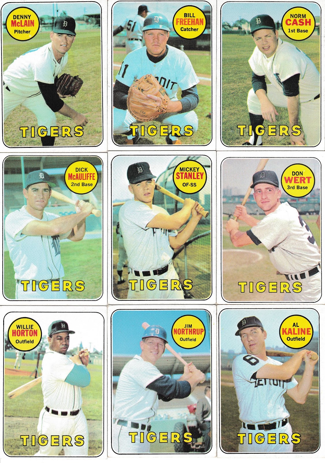 1969 Topps Baseball: 50 Years Ago - 1969 Opening Day Lineups (AL)