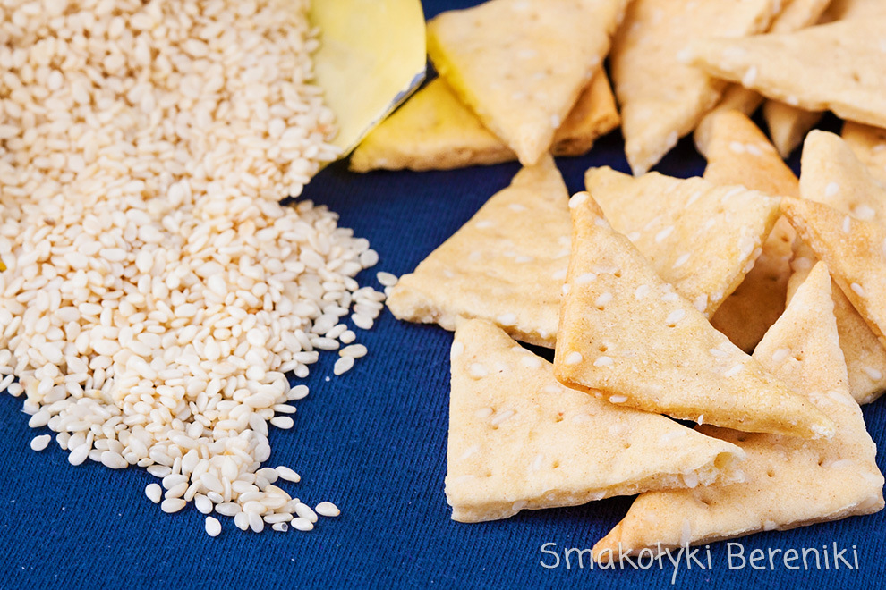 Krakersy z sezamem | Smakołyki Bereniki