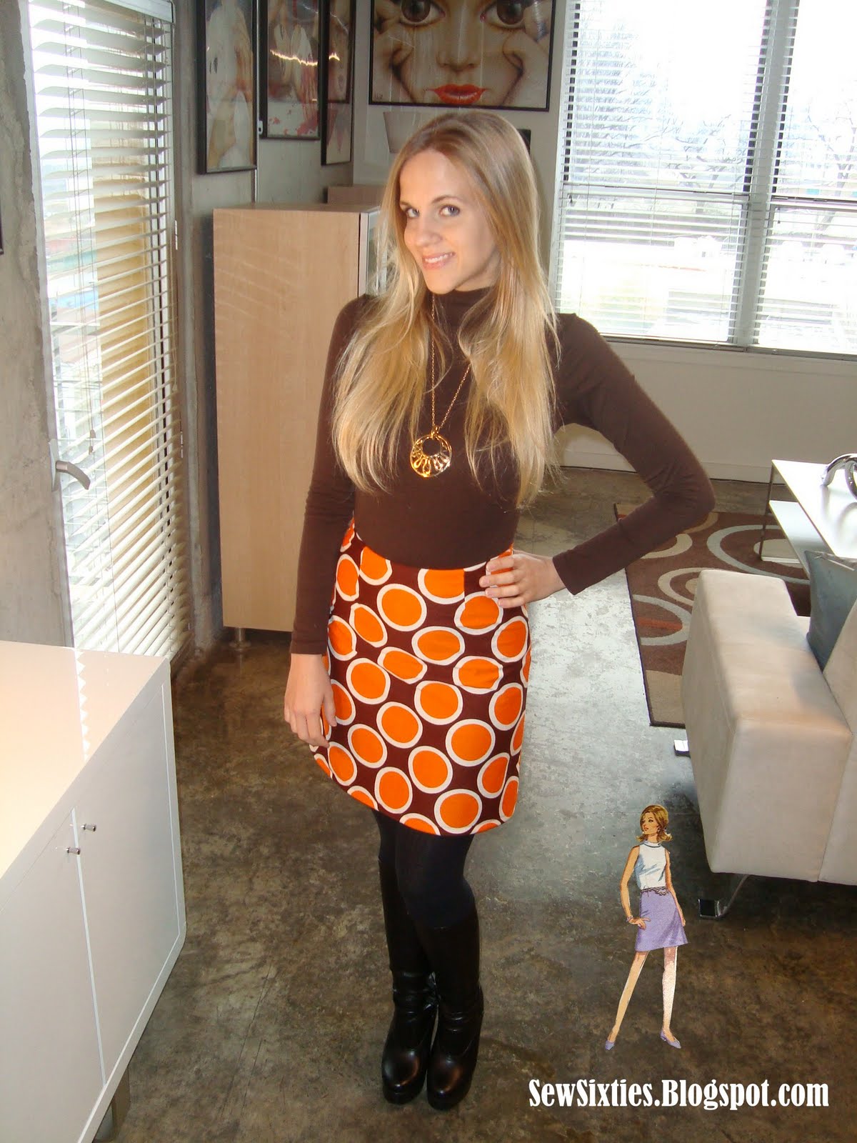Sew Sixties: Mod Mini Skirt Project: Mid Century Circles