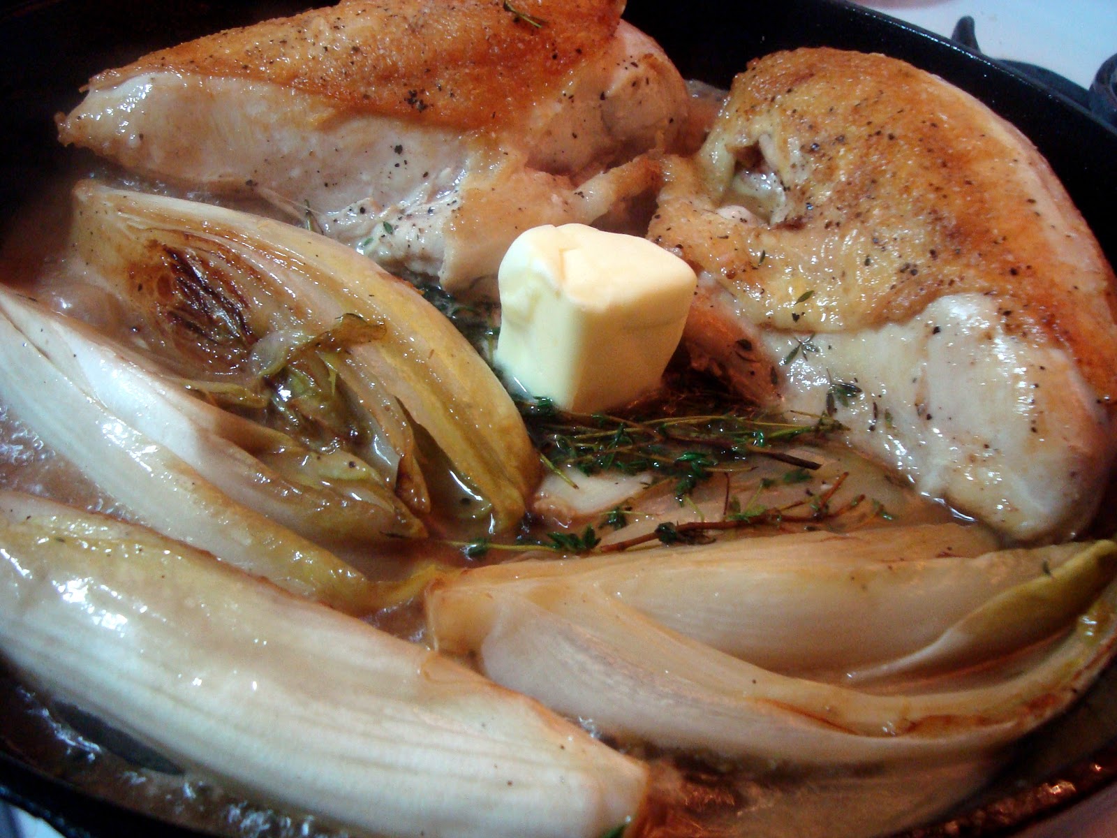 A Couple in the Kitchen: Chicken with Chicory