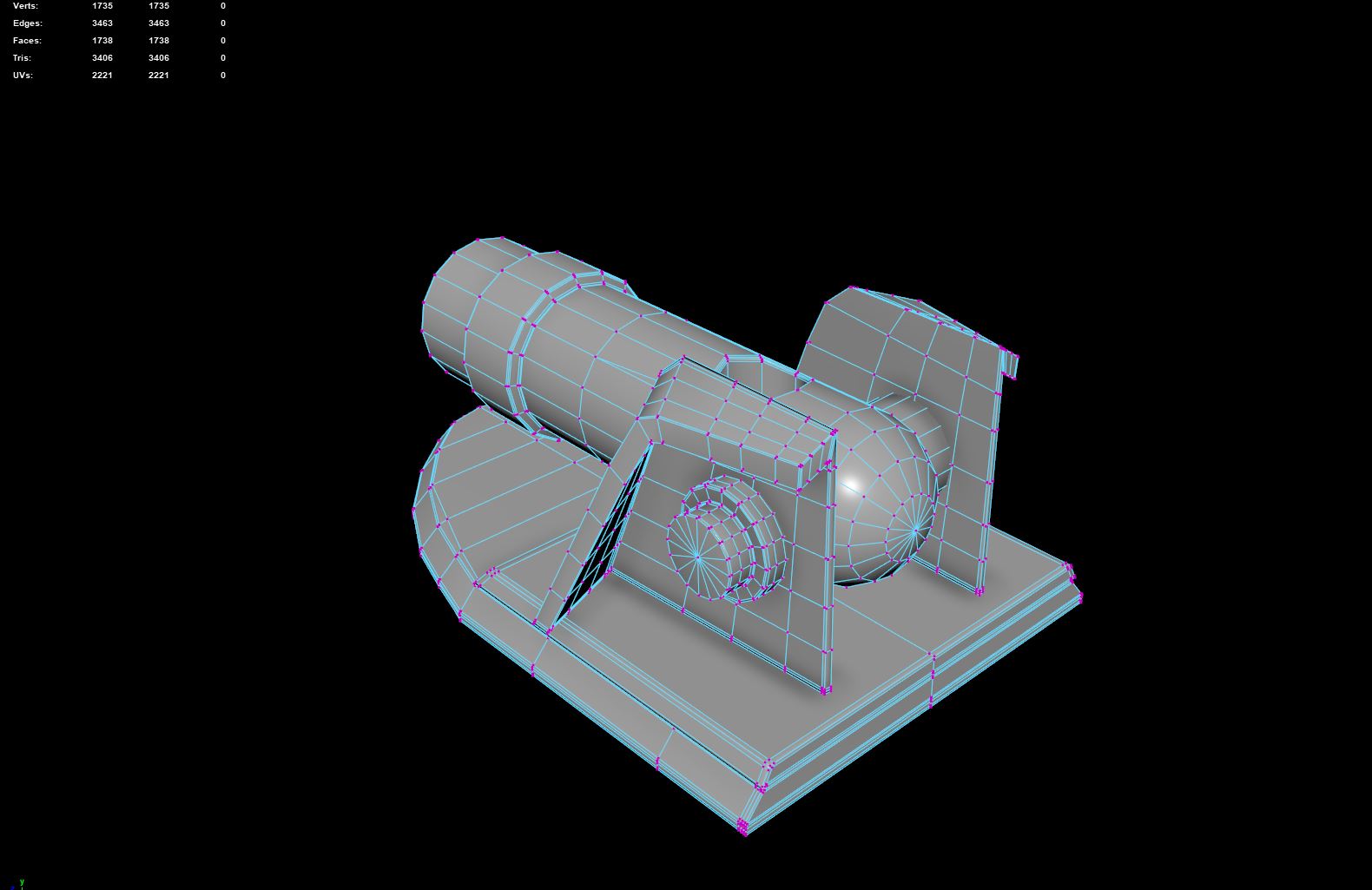 John Kim's FIEA Art Blog: 3D Cannon Pt:2 UV & Zbrush Sculpting (Week 6)