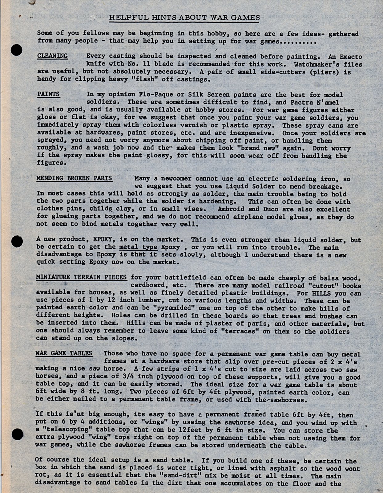 Vintage Wargaming: Helpful Hints from Jack Scruby, 1962