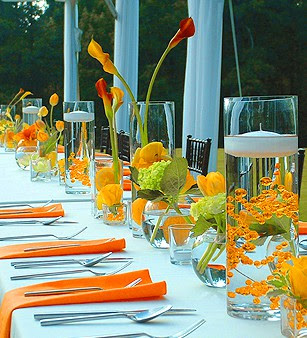 Carried Away: Perfect Parties: Orange Table Decor