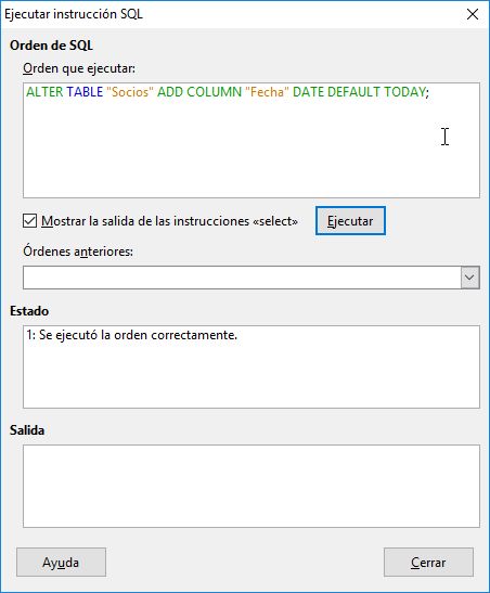 añadir campos a una tabla con SQL en LibreOffice Base (XXI ...