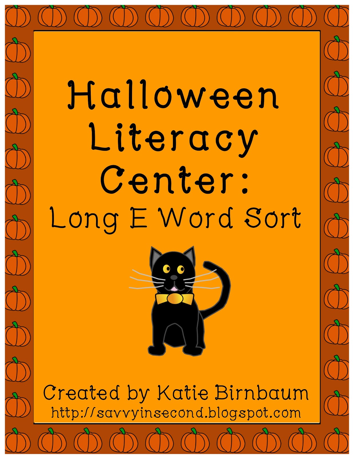 Savvy in Second: Halloween Literacy Centers