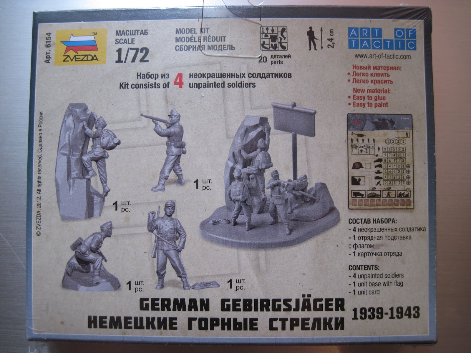 Historical and Wargaming Miniatures: Zvezda 6154 1/72 German Mountain ...