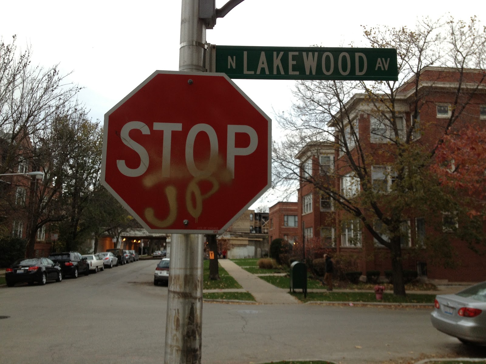 Chevanston Rogers Park: Stop Sign Vandalism Lakewood and Northshore