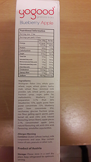 So Easy Weight Management: Product Review : Yogood Blueberry Apple ...