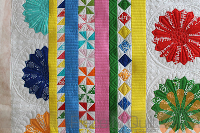 Piece N Quilt: Happy Daze Quilt - Custom Machine Quilting by Natalia Bonner