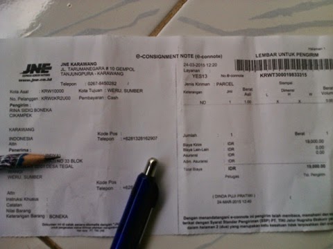 Toko Alishba Karpet: Resi Barang