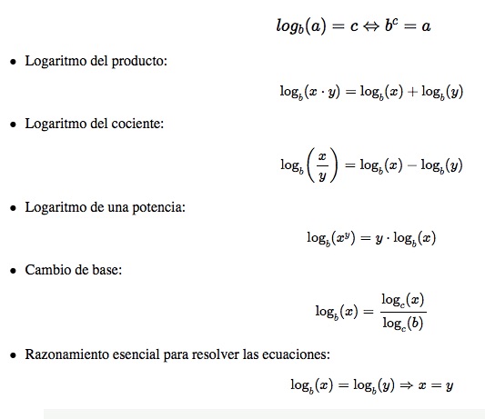 MATEMÁTICAS APLICADAS: III.2. FUNCIÓN LOGARÍTMICA