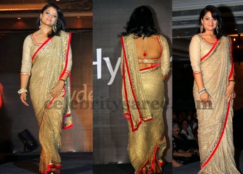 Glitter Sari for Night Parties - Saree Blouse Patterns