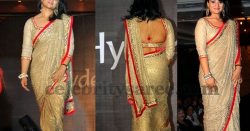 Glitter Sari for Night Parties - Saree Blouse Patterns