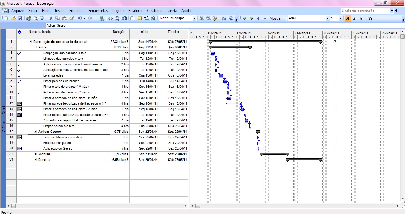 AUDYAL Engenharia: MS PROJECT - Utilização desse programa