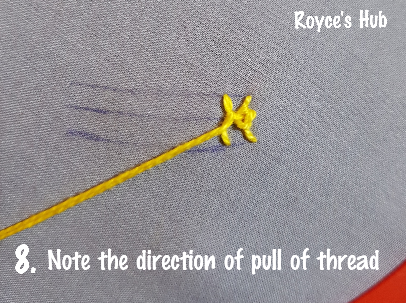 Royce's Hub: Decorative Embroidery Stitches: Basque Knot Stitch