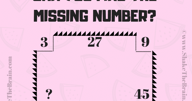 Missing Number Puzzle Maths Reasoning Question for Kids