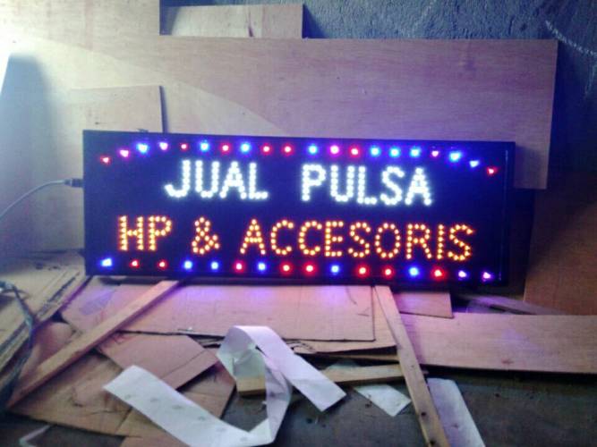 JUAL PAPAN NAMA TULISAN LAMPU LED SIGN: Cara Agar Kios Pulsa Ramai ...