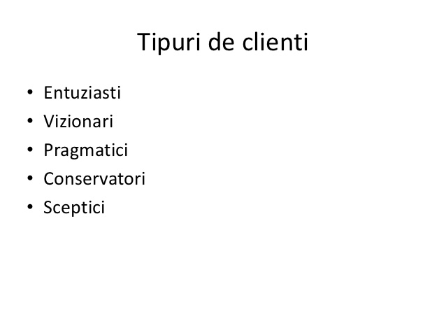 Viaţa are gust: Tipuri de clienti