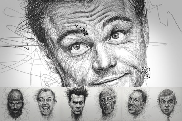 Closing Time: Vince Low's “Faces” Scribble Portraits