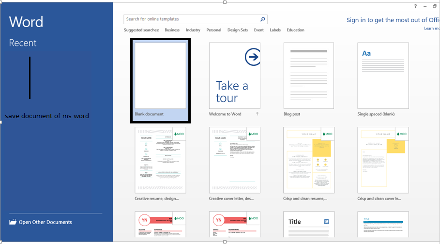 Let's go to ms word tour