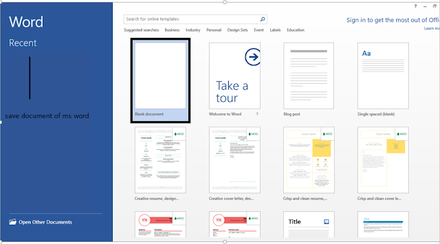 Let's go to ms word tour