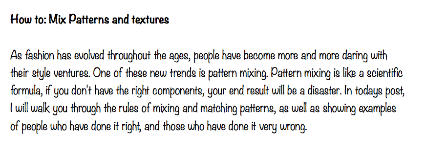 Ashtyn's Fashions: How to: Mix Patterns