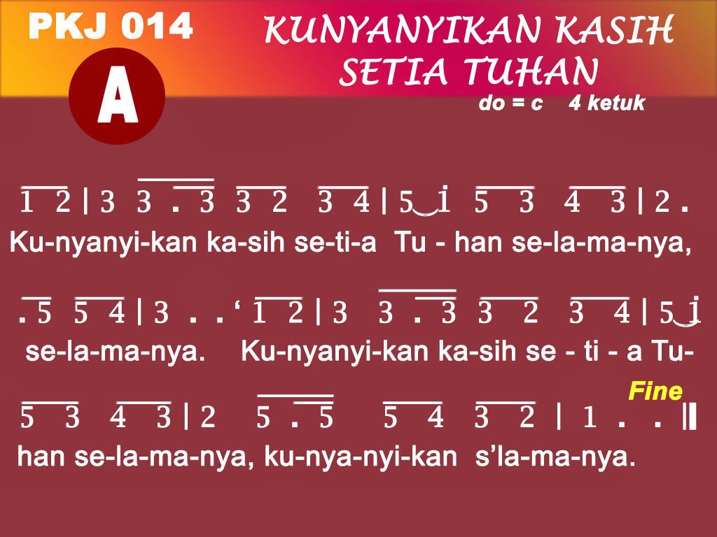 Lagu Gereja Rohani Kristen: Pelengkap Kidung Jemaat. 014. Kunyanyikan ...