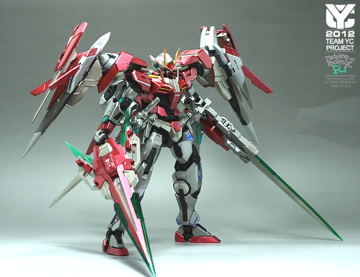 GUNDAM GUY: MG 1/100 00 Raiser - Custom Metallic Painted Build