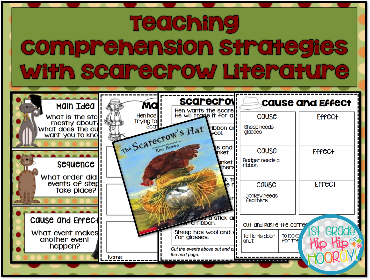 1st Grade Hip Hip Hooray!: Teaching Comprehension Strategies with ...