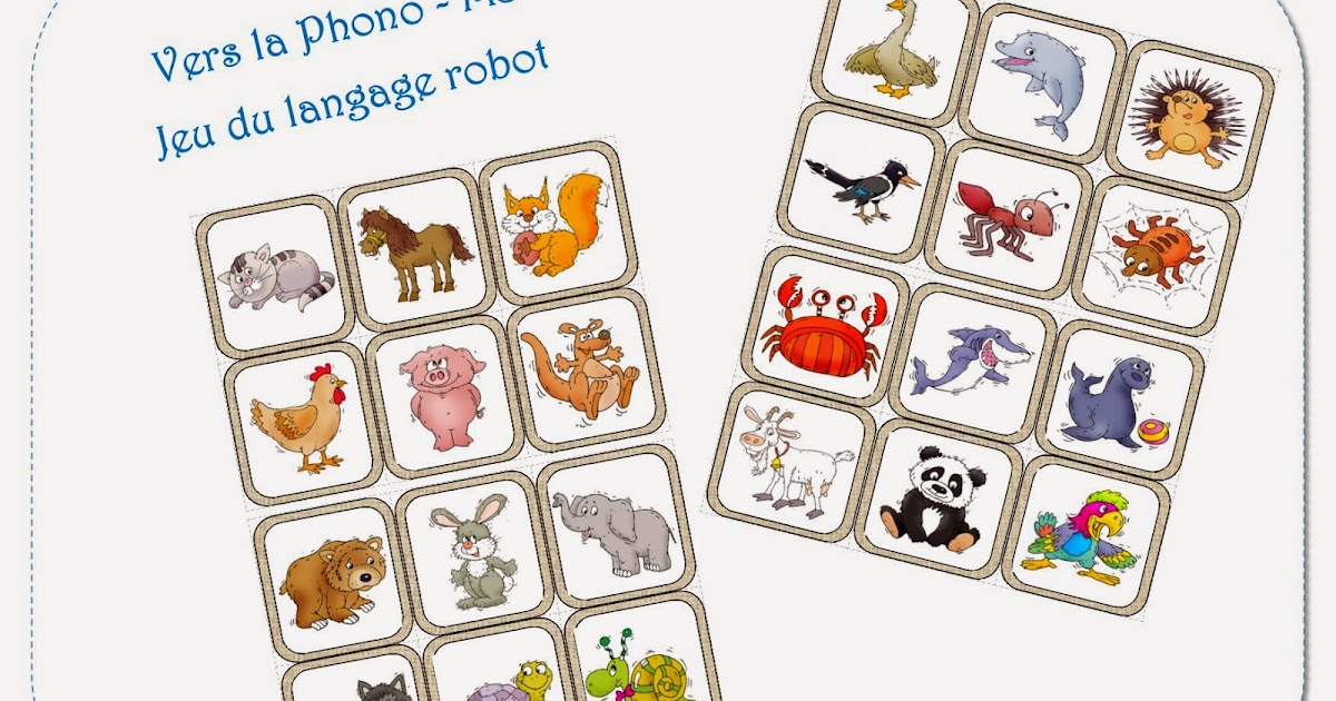 Phonologie - Imagier des animaux