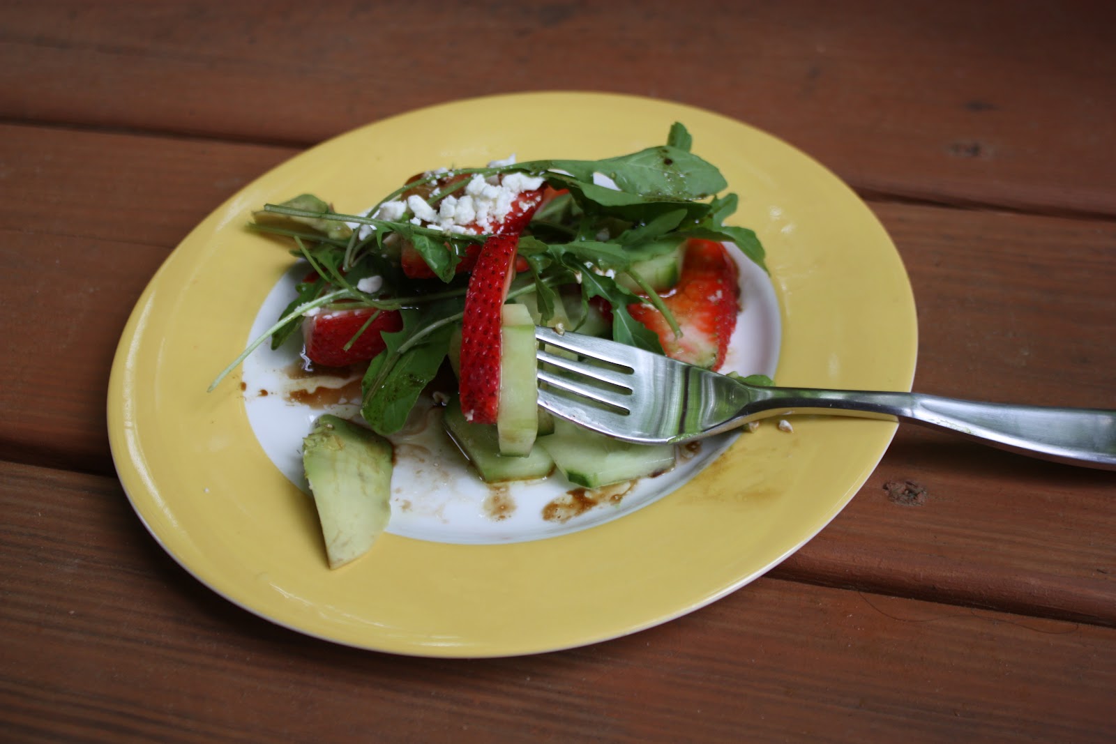 Chow and Chatter: Strawberry, Rocket and Cucumber Salad